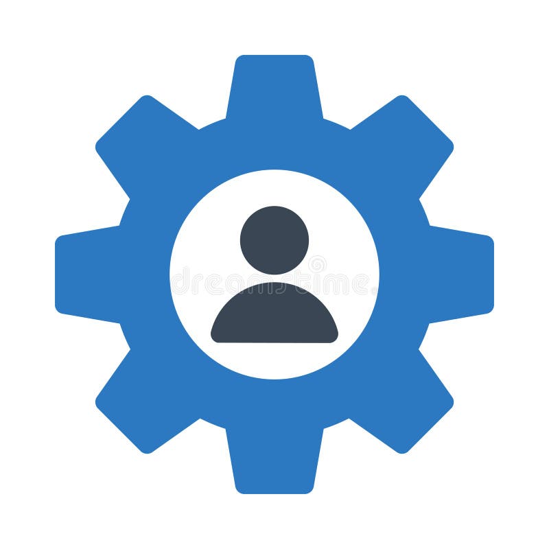 User Setting Thin Line Color Vector Icon Stock Vector - Illustration of ...