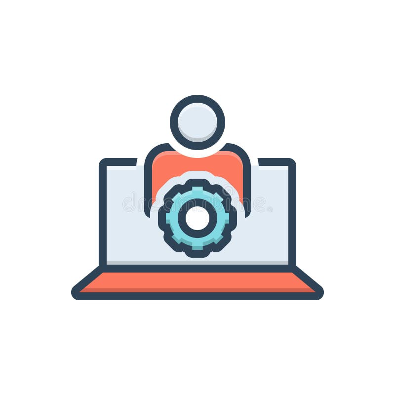 Color Illustration Icon for User Settings, User Profile and Setting ...