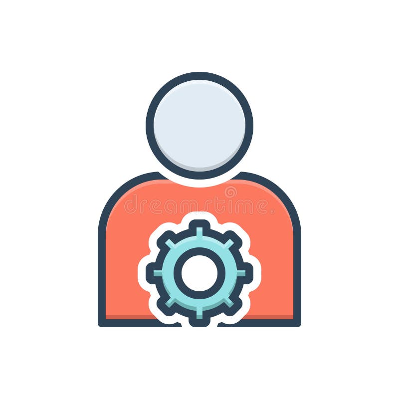 Color Illustration Icon for User Settings, Member and Setting Stock ...