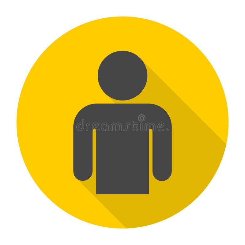 User Sign Icon, Person Symbol with Long Shadow Stock Illustration ...