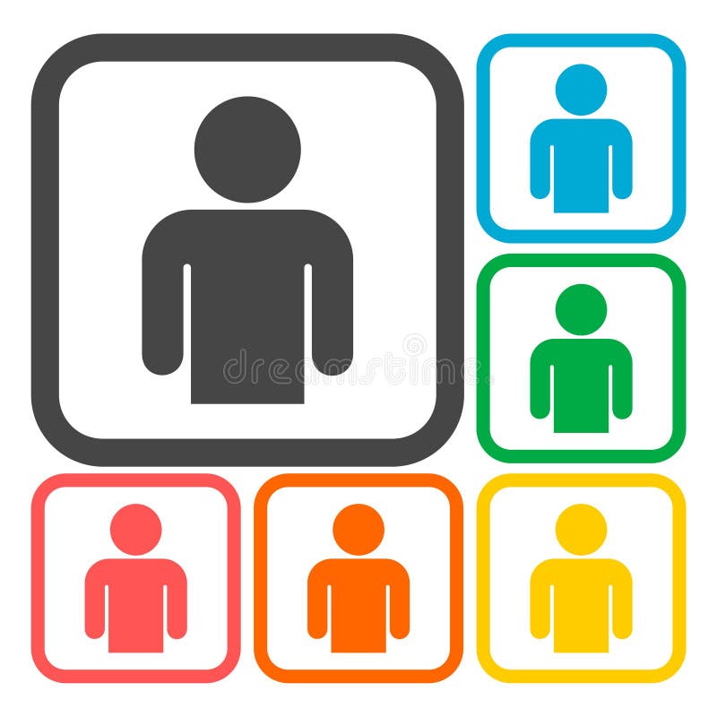 User Sign Icon, Person Symbol Set Stock Vector - Illustration of people ...
