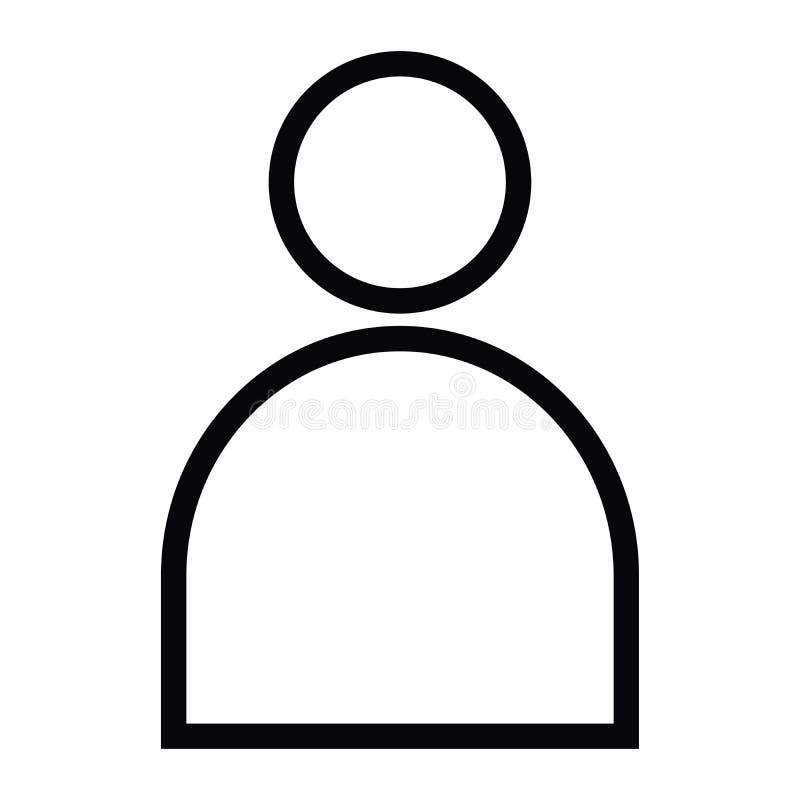User Single Icon with Outline Style Stock Illustration - Illustration ...