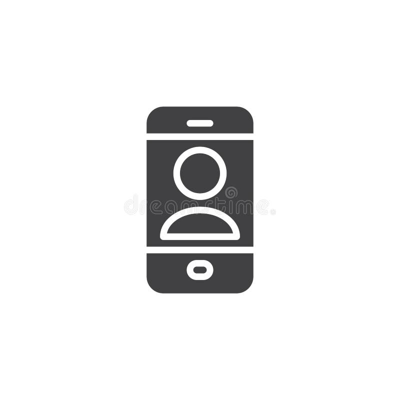 User and Phone, Contact Icon Vector, Filled Flat Sign, Solid Pictogram ...
