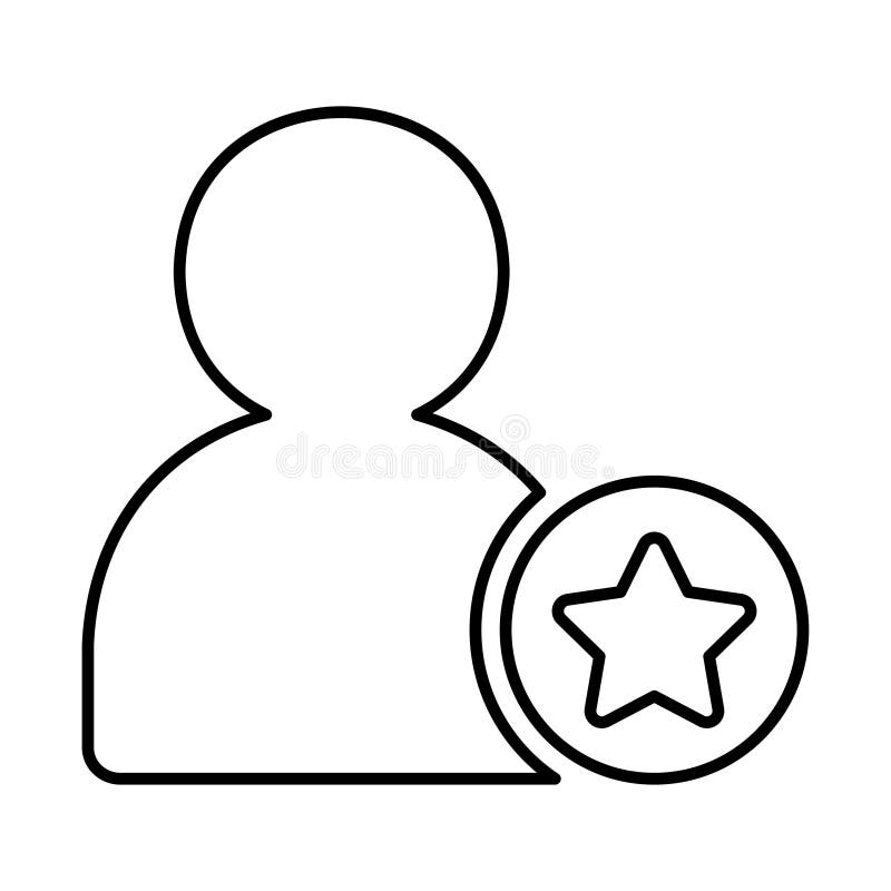 User Star Icon stock vector. Illustration of favorite - 258284735