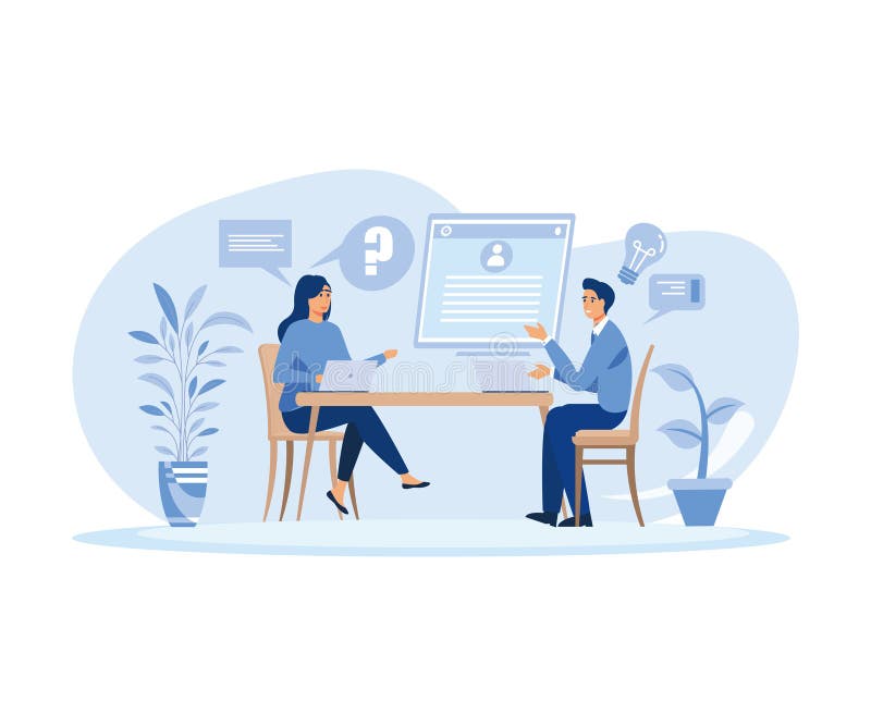 User Support Abstract Concept Vector Illustration Set. Job Interview ...