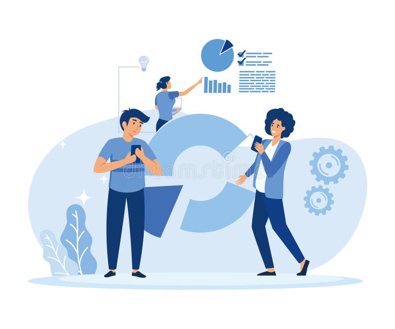 User Support Abstract Concept Vector Illustration Set. Teamwork Power ...