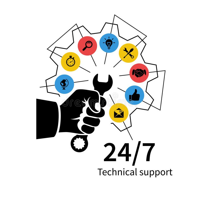 User Support and Data Protection. Customer Support. Vector Stock Vector ...