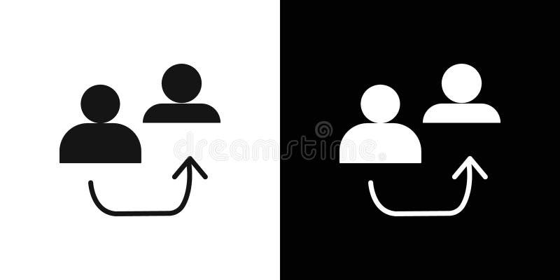 User Switch Icon Flat Line Illustration Stock Vector - Illustration of ...