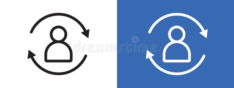 User Switch Logo Sign Set Vector Outline Stock Vector - Illustration of ...