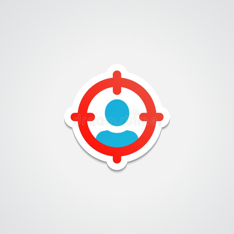 User Target Sticker stock illustration. Illustration of search - 115820220