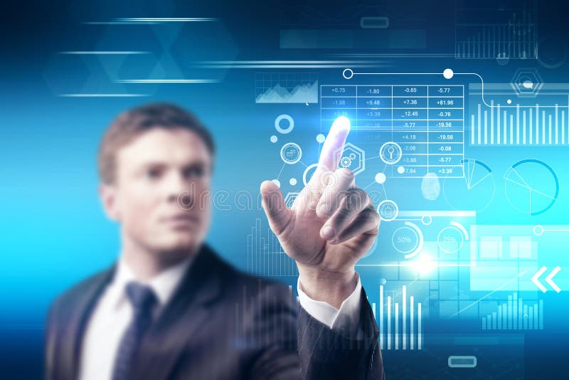 Technology, User and Innovation Concept Stock Photo - Image of glowing ...