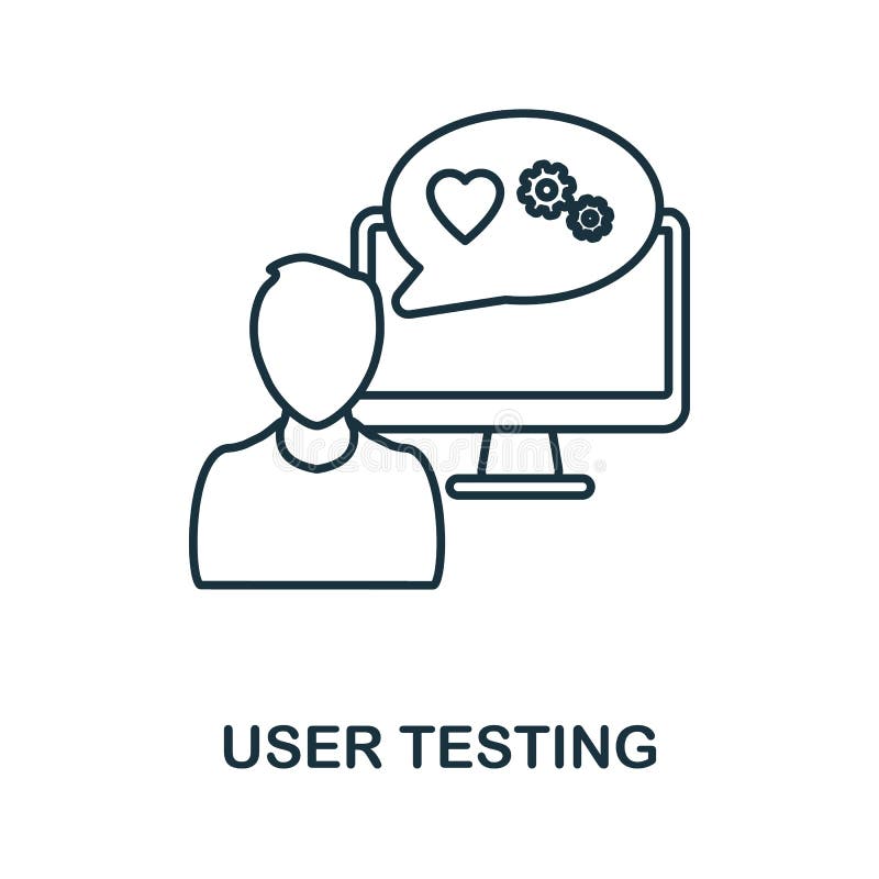 User Testing Icon. Line Element from Digital Transformation Collection ...