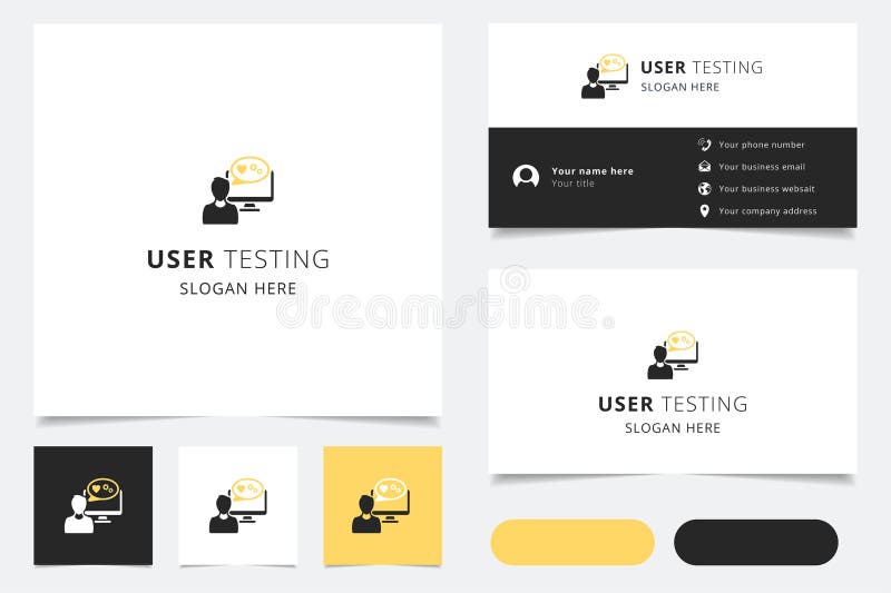 User Testing Logo Design with Editable Slogan. Branding Book and ...