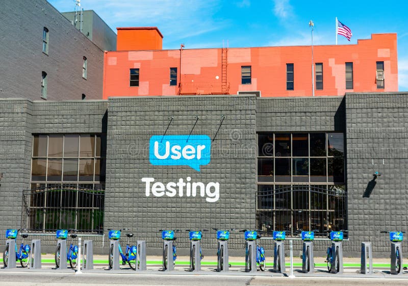 User Testing Sign on the Headquarters of Software Company that Helps ...