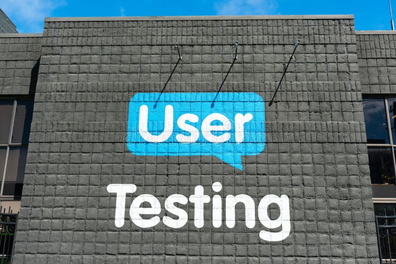 User Testing Sign on the Headquarters of Software Company that Helps ...