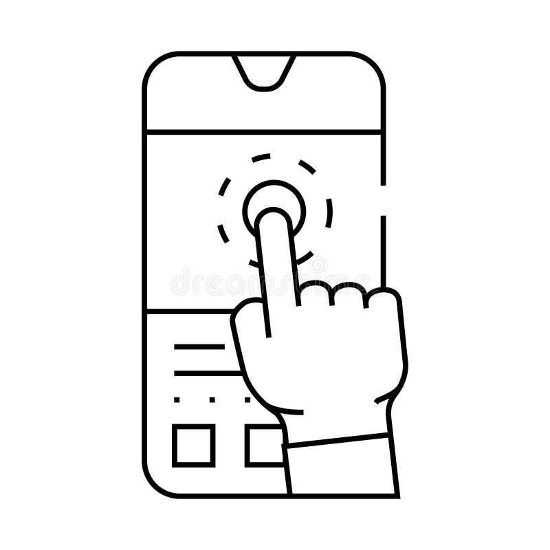 User Testing Ux Ui Design Line Icon Vector Illustration Stock