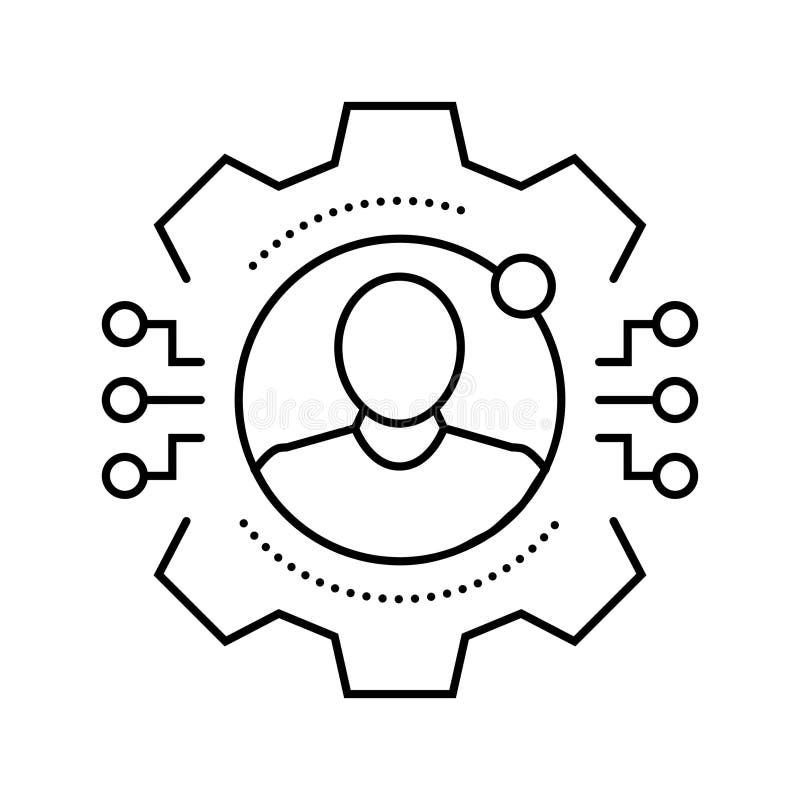 User Training Analyst Line Icon Vector Illustration Stock Vector ...