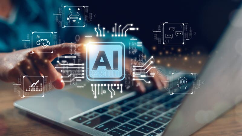 The User Uses Tools AI. Technology Smart Robot Science and Artificial ...