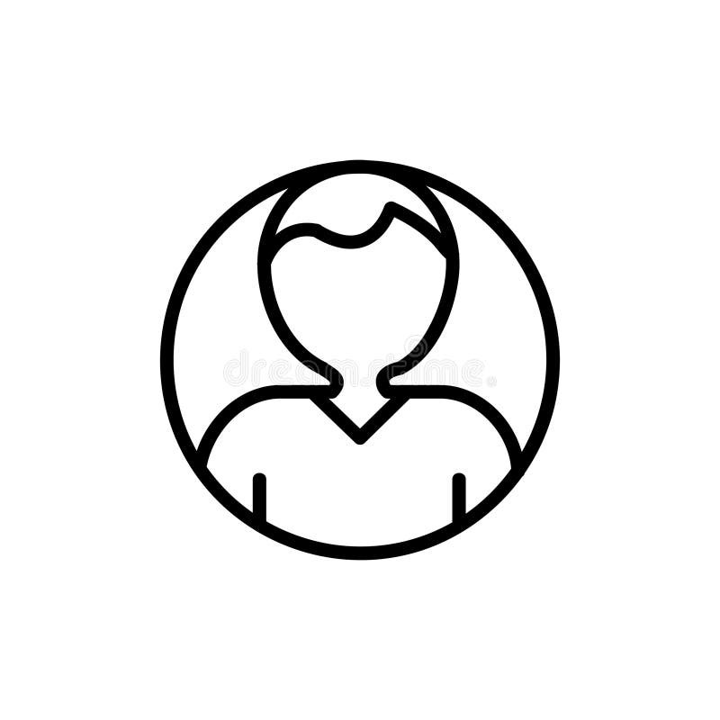 User Vector Icon, Outline Style, Isolated on White Background. Stock ...