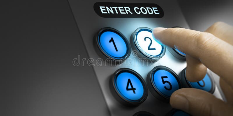 User Verification Code. Pin Authentication Stock Image - Image of copy ...