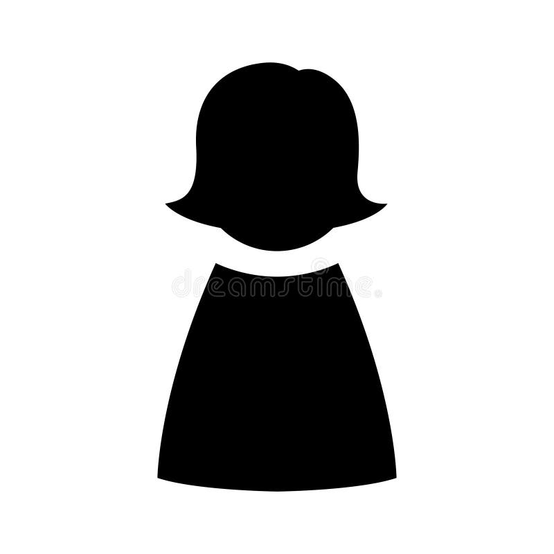User Woman Avatar Icon Profile Symbol Isolated for Web Stock Vector ...