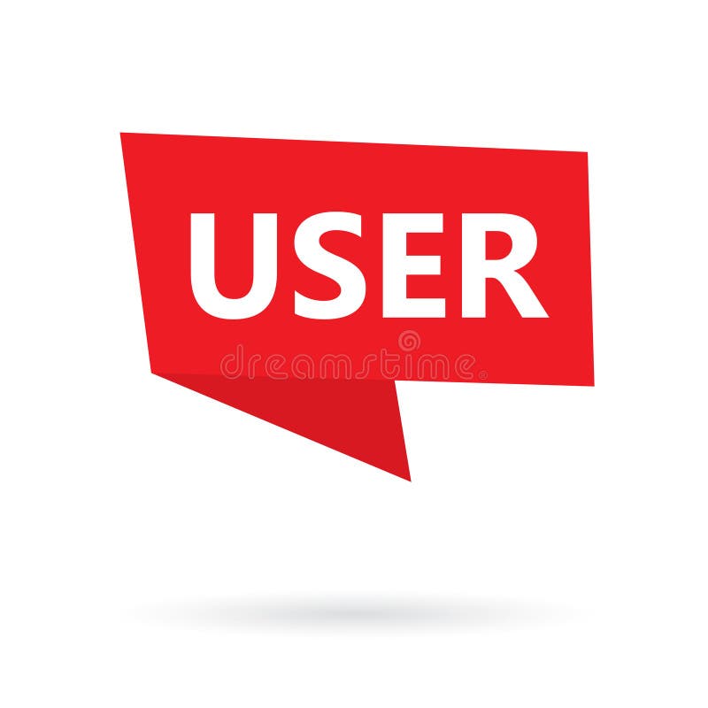 User word on a sticker stock vector. Illustration of guide - 125556442