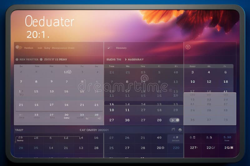 Userfriendly 2024 Calendar App Interfaces with Stock Illustration ...