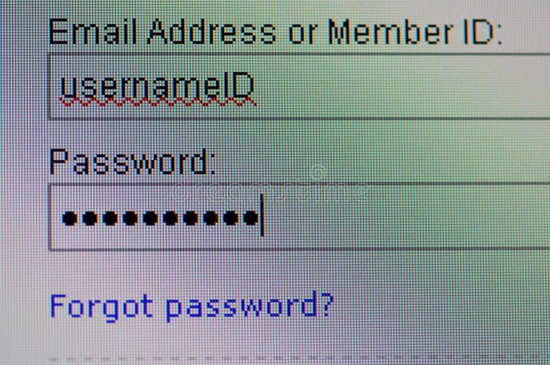 Login with Username and Password Stock Illustration - Illustration of ...