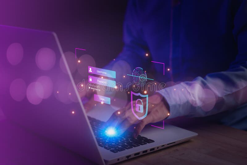 Username and Password (Login) with Biometric Identification Fingerprint ...