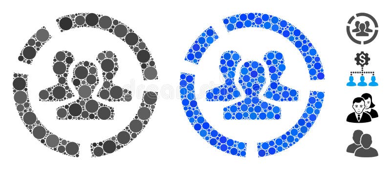 Users Diagram Composition Icon of Circle Dots Stock Illustration ...