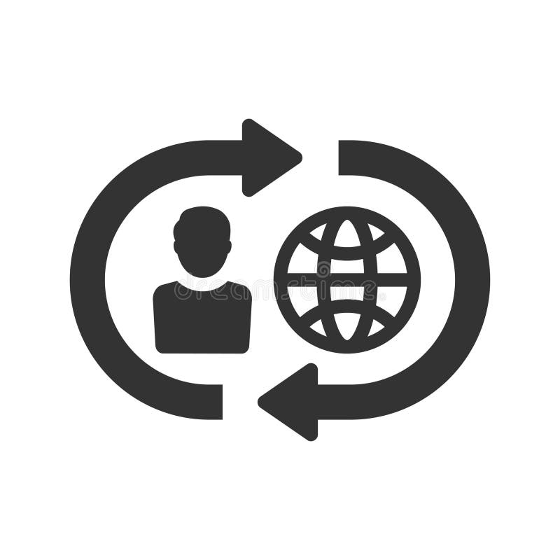 Users Flow Icon stock vector. Illustration of exchange - 328881427