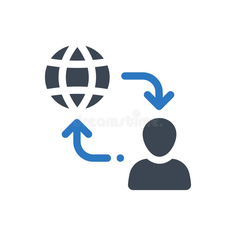 Users flow icon stock vector. Illustration of person - 217599453