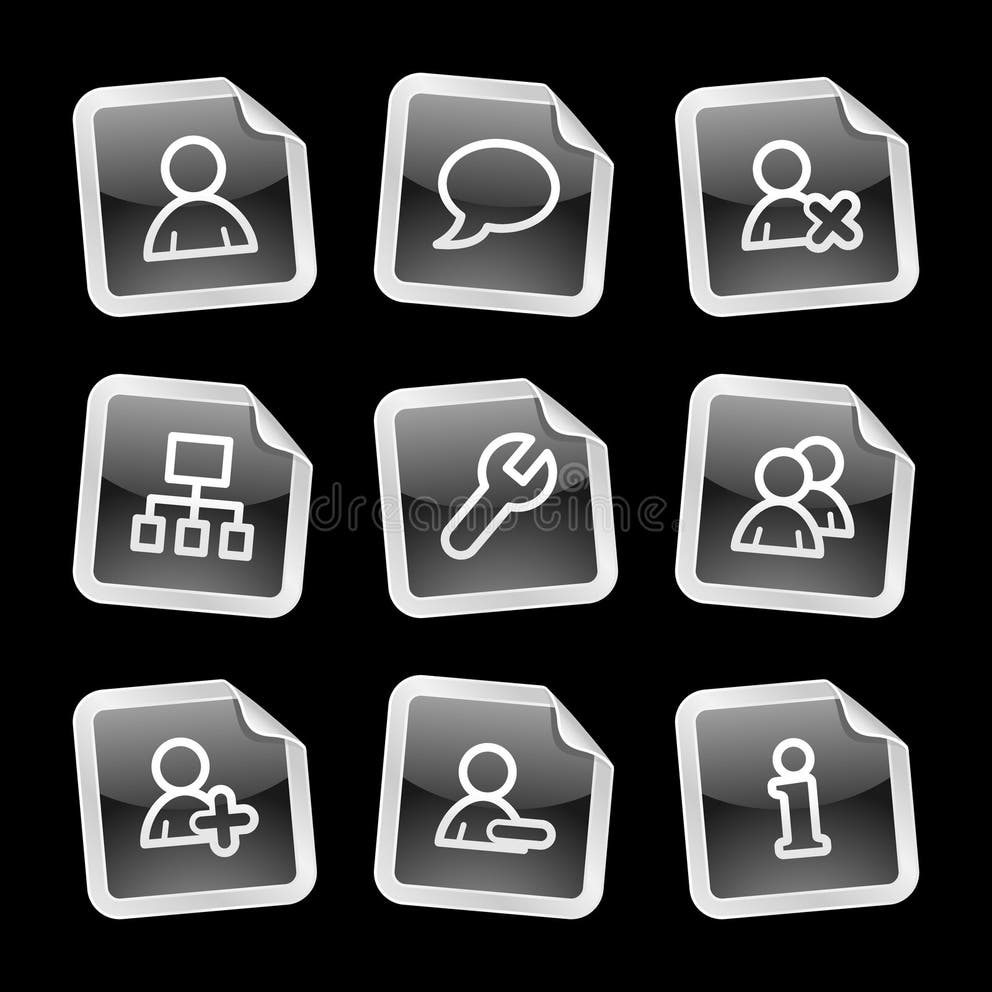 Black Glossy Sticker Series Stock Illustrations – 64 Black Glossy ...