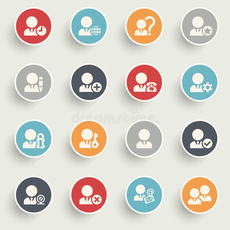 Users color icons. stock vector. Illustration of blue - 42351904
