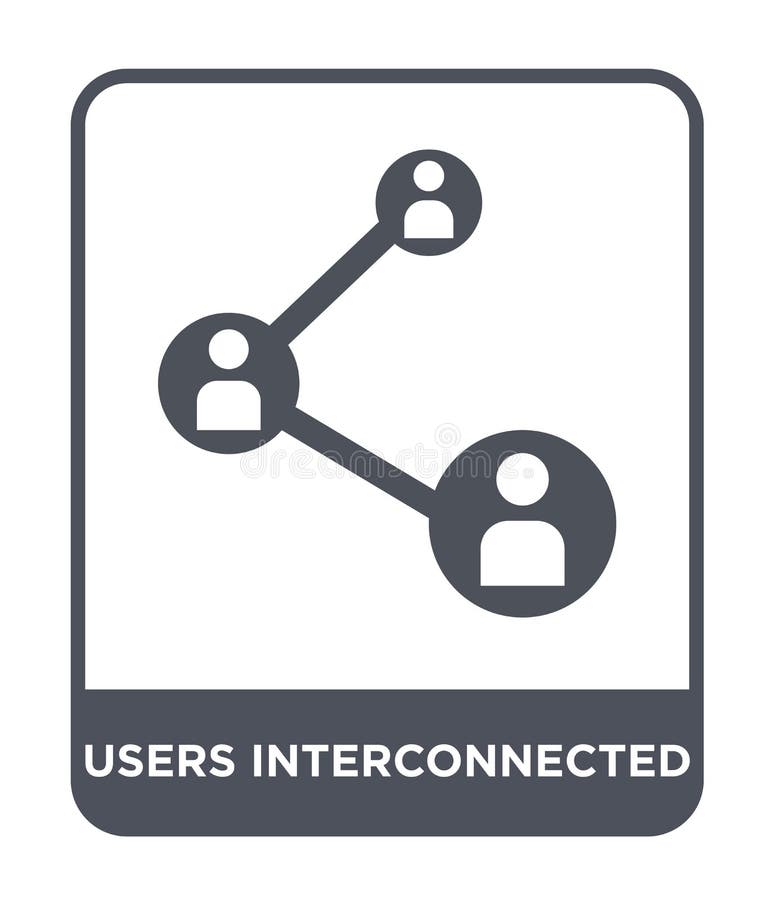 Users Interconnected Icon in Trendy Design Style. Users Interconnected ... Users Interconnected Icon in Trendy Design Style. Users Interconnected ...