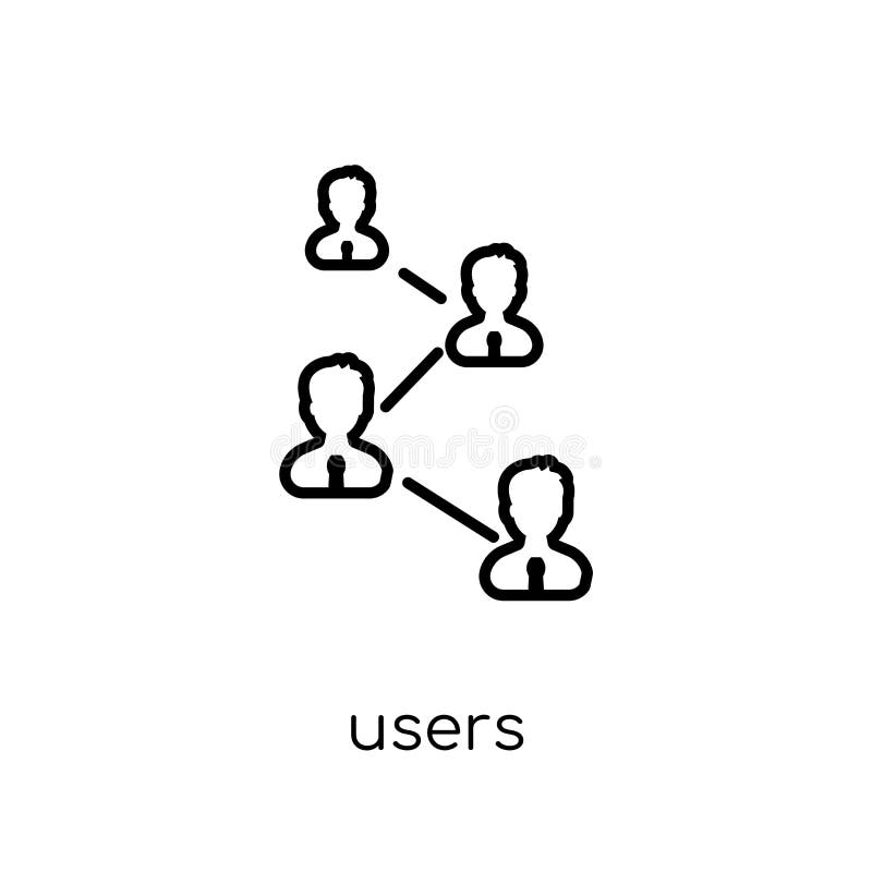 Users Interconnected Icon in Trendy Design Style. Users Interconnected ... Users Interconnected Icon in Trendy Design Style. Users Interconnected ...