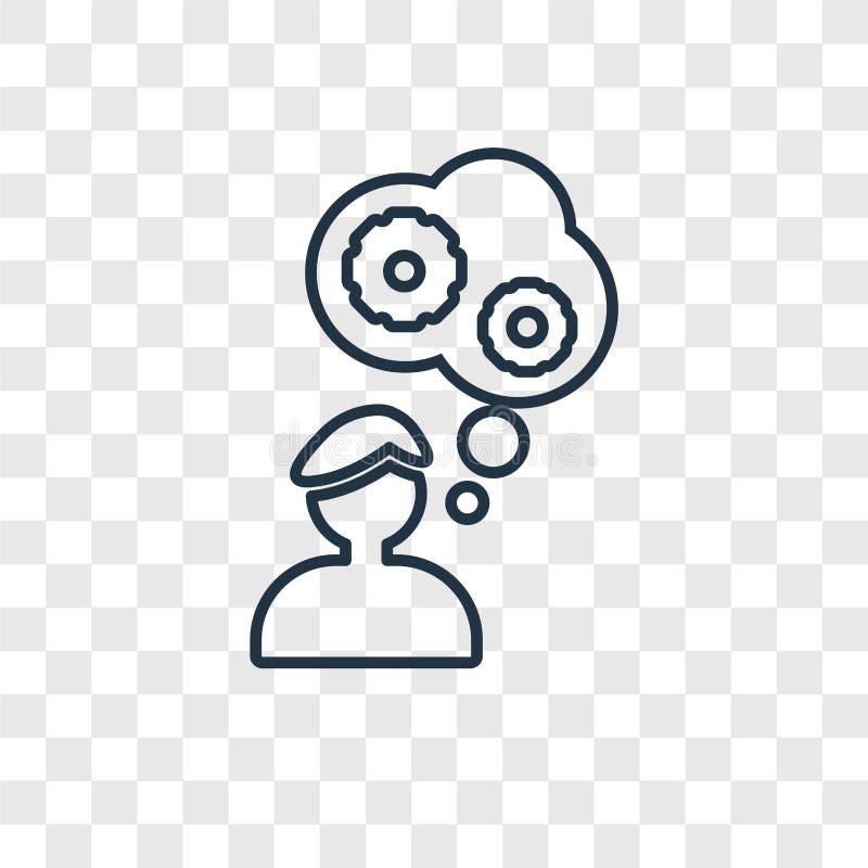 Users Settings Concept Vector Linear Icon on Transparen Stock Vector ...