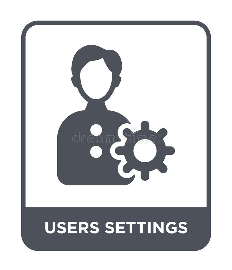 Users Settings Icon in Trendy Design Style. Users Settings Icon ...