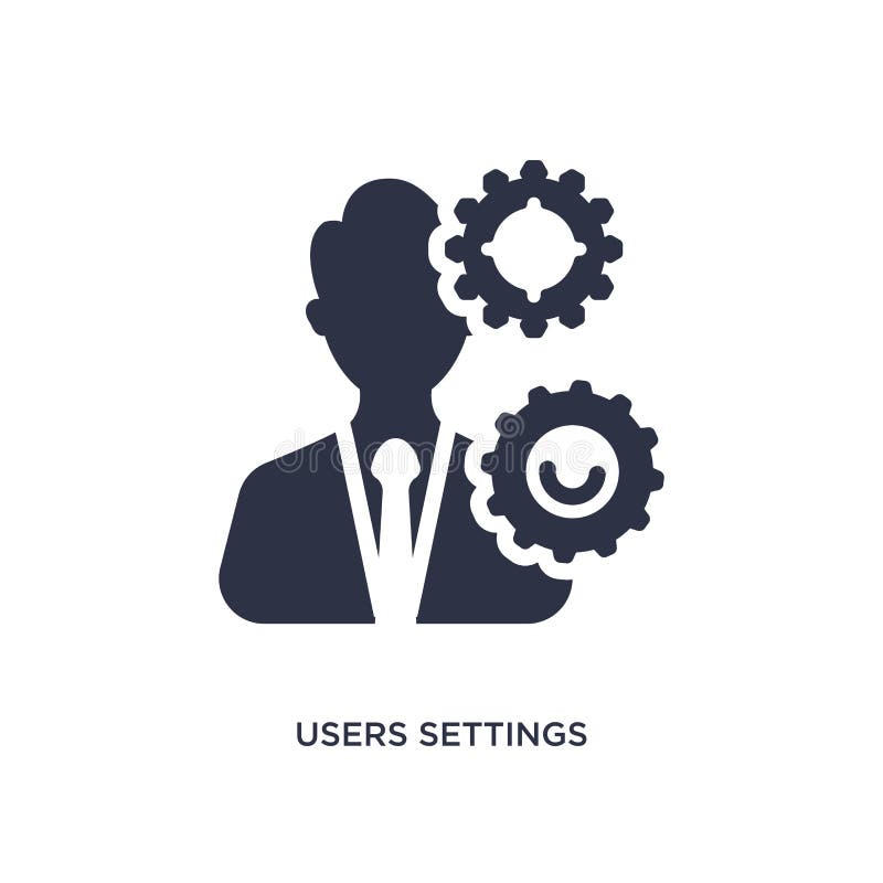 Users Settings Outline Vector Icon. Thin Line Black Users Settings Icon ...