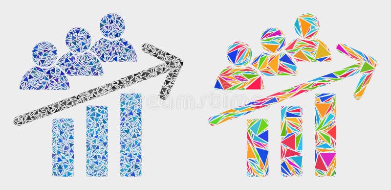 Vector Users Trend Arrow Mosaic Icon of Triangle Elements Stock Vector ...