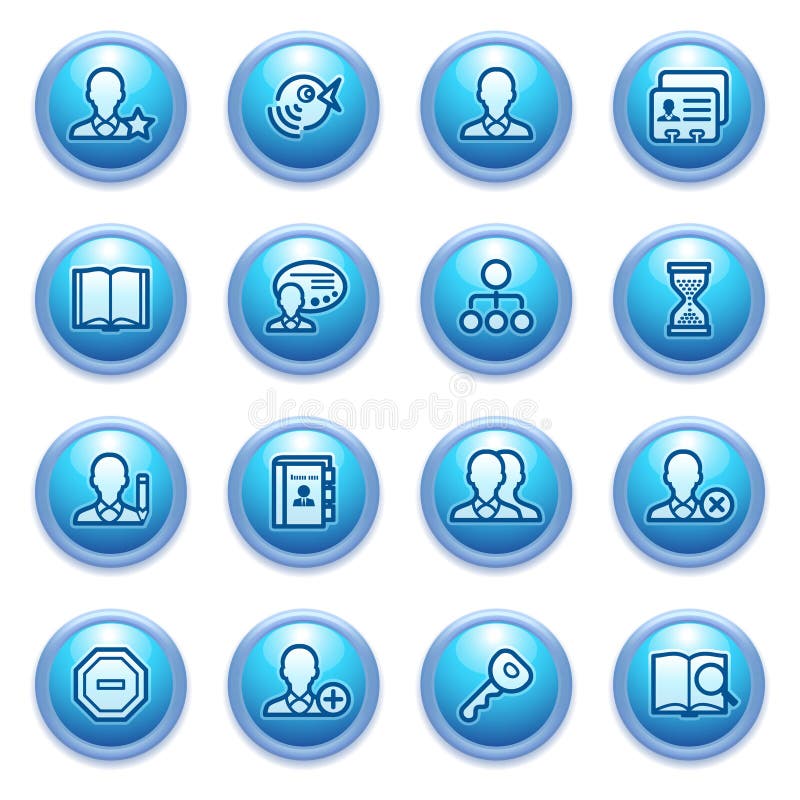 Blue Account Buttons stock vector. Illustration of icon - 12271010