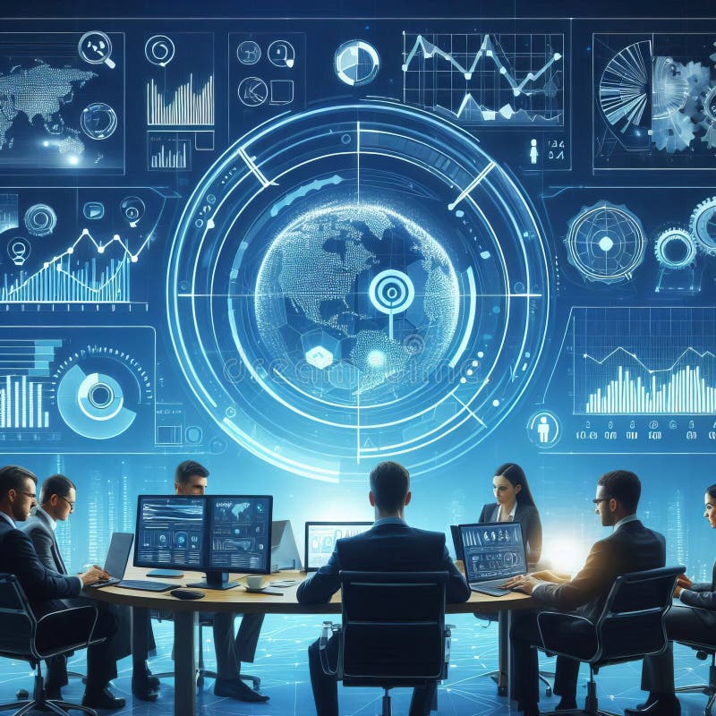 Uses Data Statistical Analysis And Predictive Modeling To Drive Stock Illustration