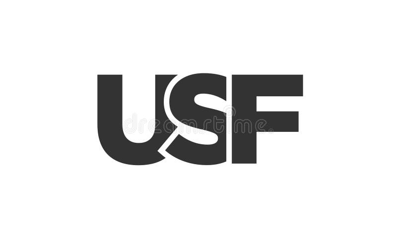 USF Logo Design Template with Strong and Modern Bold Text. Initial ...
