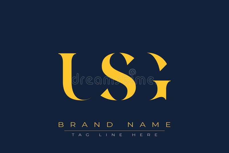 USG Abstract Letter Logo Design Stock Vector - Illustration of abstract ...