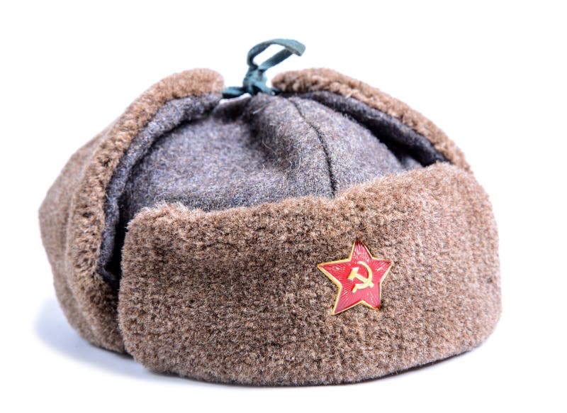 Ushanka Fur Hat of the Red Army Stock Image - Image of texture, russian ...