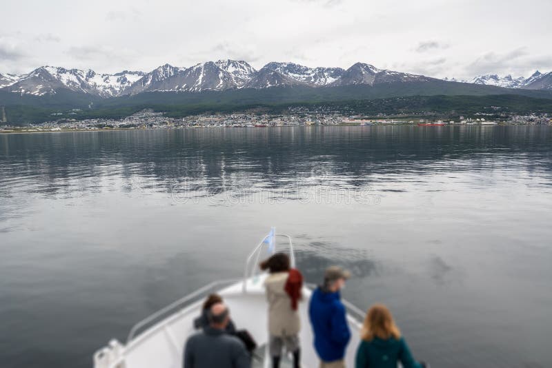Ushuaia Viewed from Boat in Beagle Channel Argentina Stock Image ...