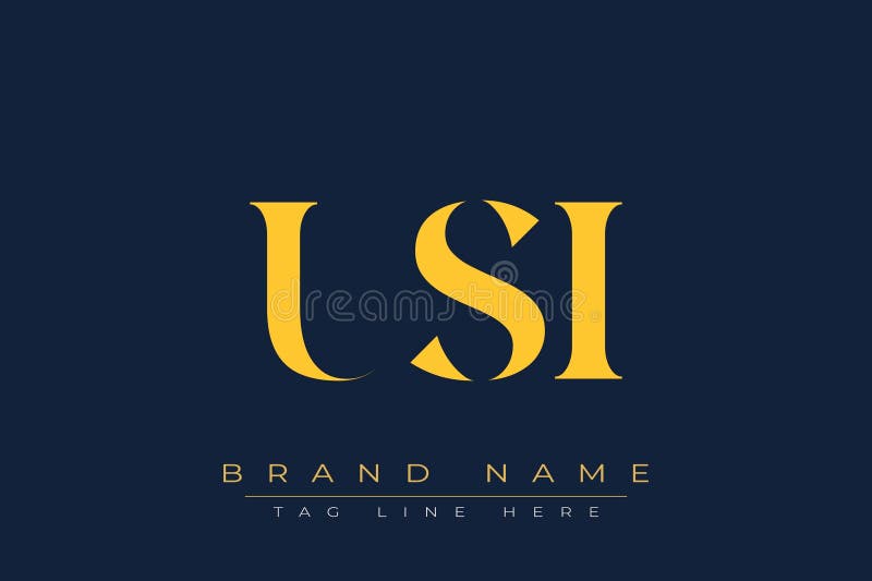 USI Abstract Letter Logo Design Stock Vector - Illustration of ...