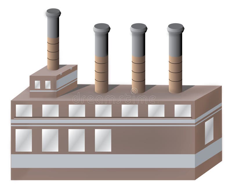 Usine illustration stock. Illustration du industrie, bleu - 1024118
