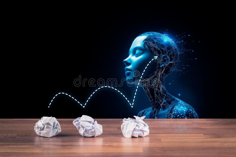 Using AI in the Creative Process Concept Stock Illustration ...