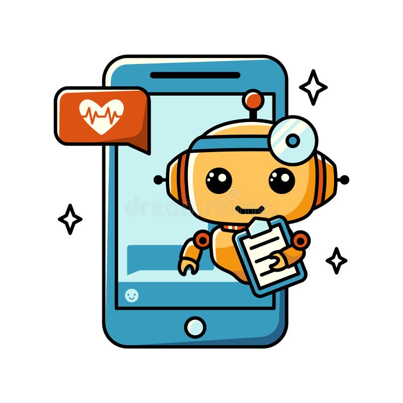 Using AI in Medicine. Chat Bot Assistant for Online Applications Stock ...